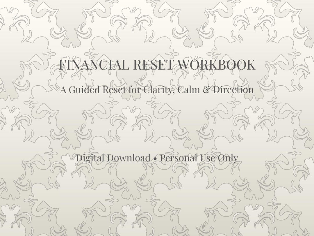 Financial Reset Workbook (digital PDF) - Etsy