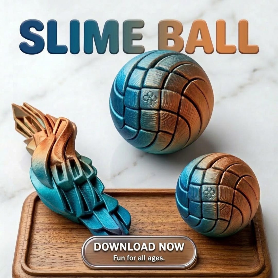 Articulated Slime Ball Fidget Toy – Kinetic Sensory Desk Toy (digital ...