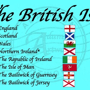 Flags of the British Isles – Featuring the Flag of Saint Patrick - Etsy