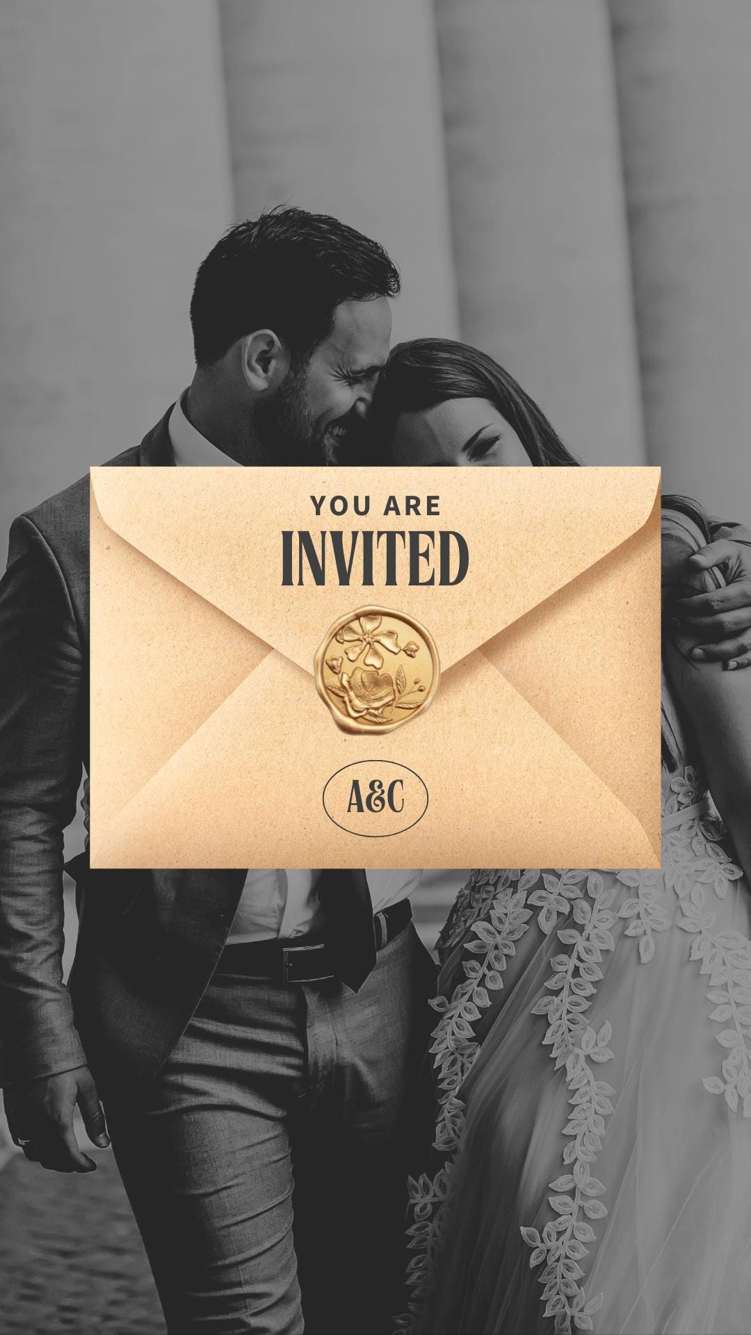 Animated Wedding Invitation Video | Canva Editable Elegant Digital ...
