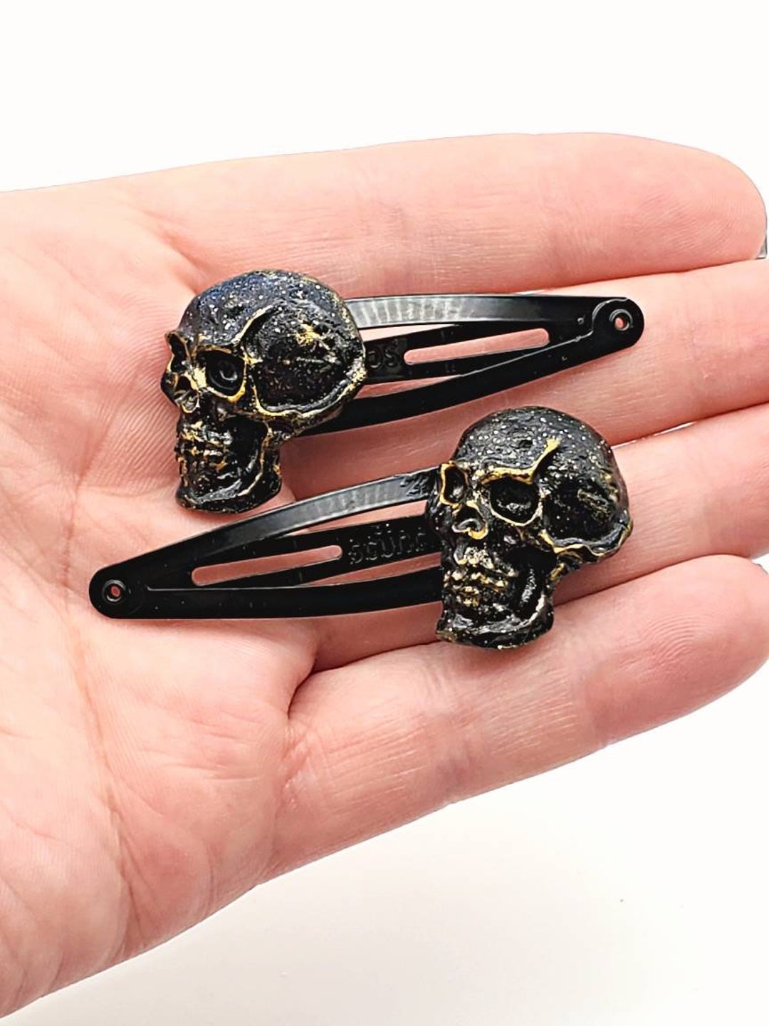 Skull, Hair Accessories, Hair Clip, Spooky Hair Clip, Goth Hair ...