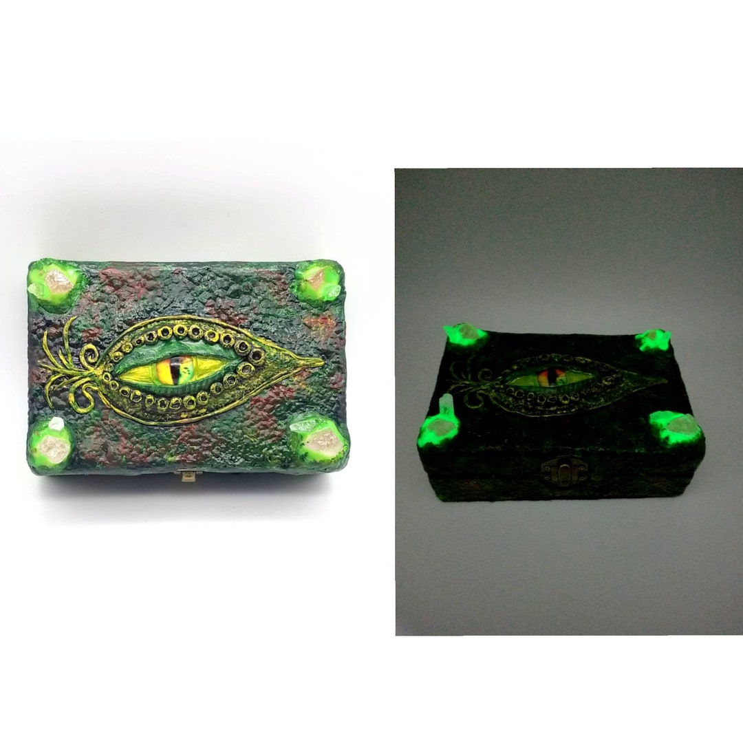 Dragon Eye Trinket Box, Dragon Art, Quartz Crystals, Ooak, Unique Gifts ...
