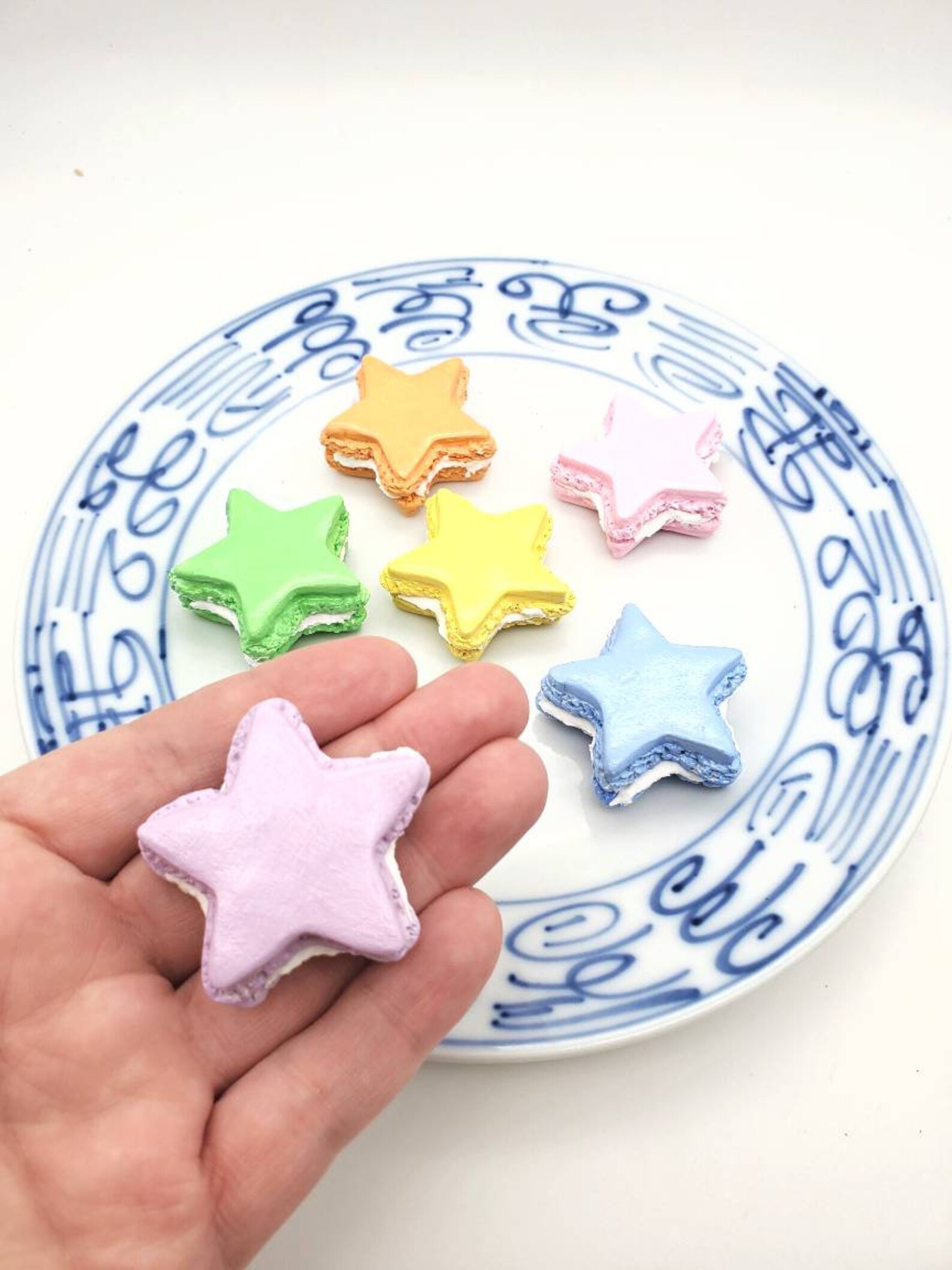 Fake Star Macarons Faux Macarons Pastel Kitchen Decor Fake - Etsy