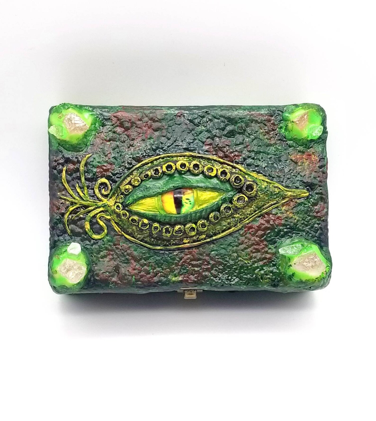 Dragon Eye Trinket Box Dragon Art Quartz Crystals Ooak | Etsy