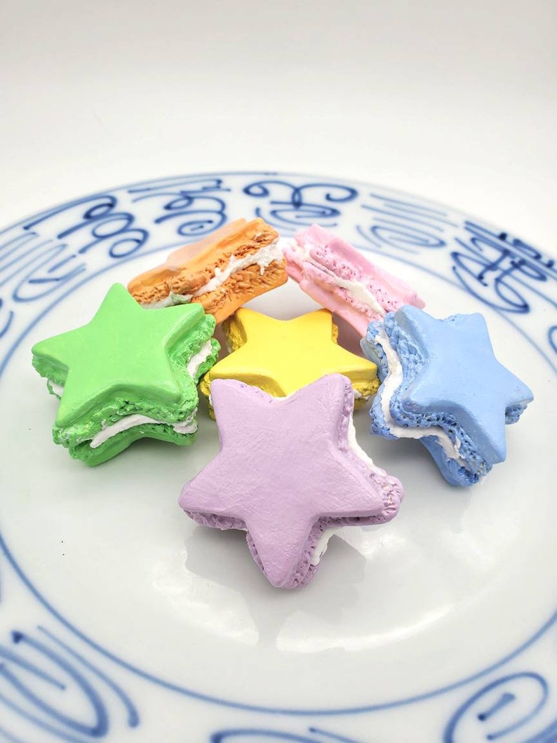 Fake Star Macarons Faux Macarons Pastel Kitchen Decor Fake - Etsy