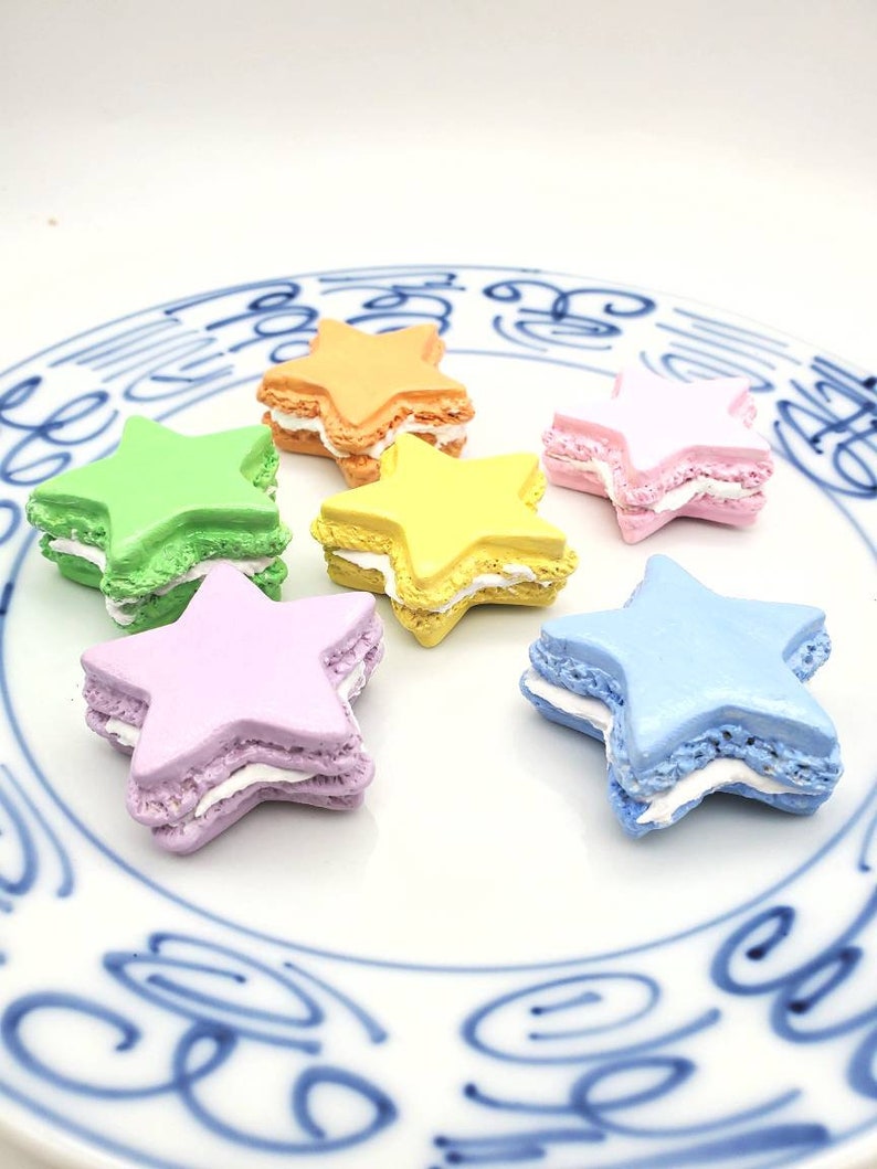 Fake Star Macarons Faux Macarons Pastel Kitchen Decor Fake - Etsy