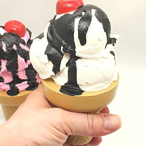 Fake Ice Cream Cone Fake Ice Cream Ice Cream Tray Decor - Etsy