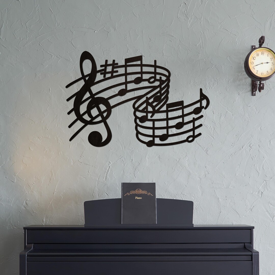 Music Notes, Music Notes Wood Wall Art, Wooden Music Wall Art, Music ...