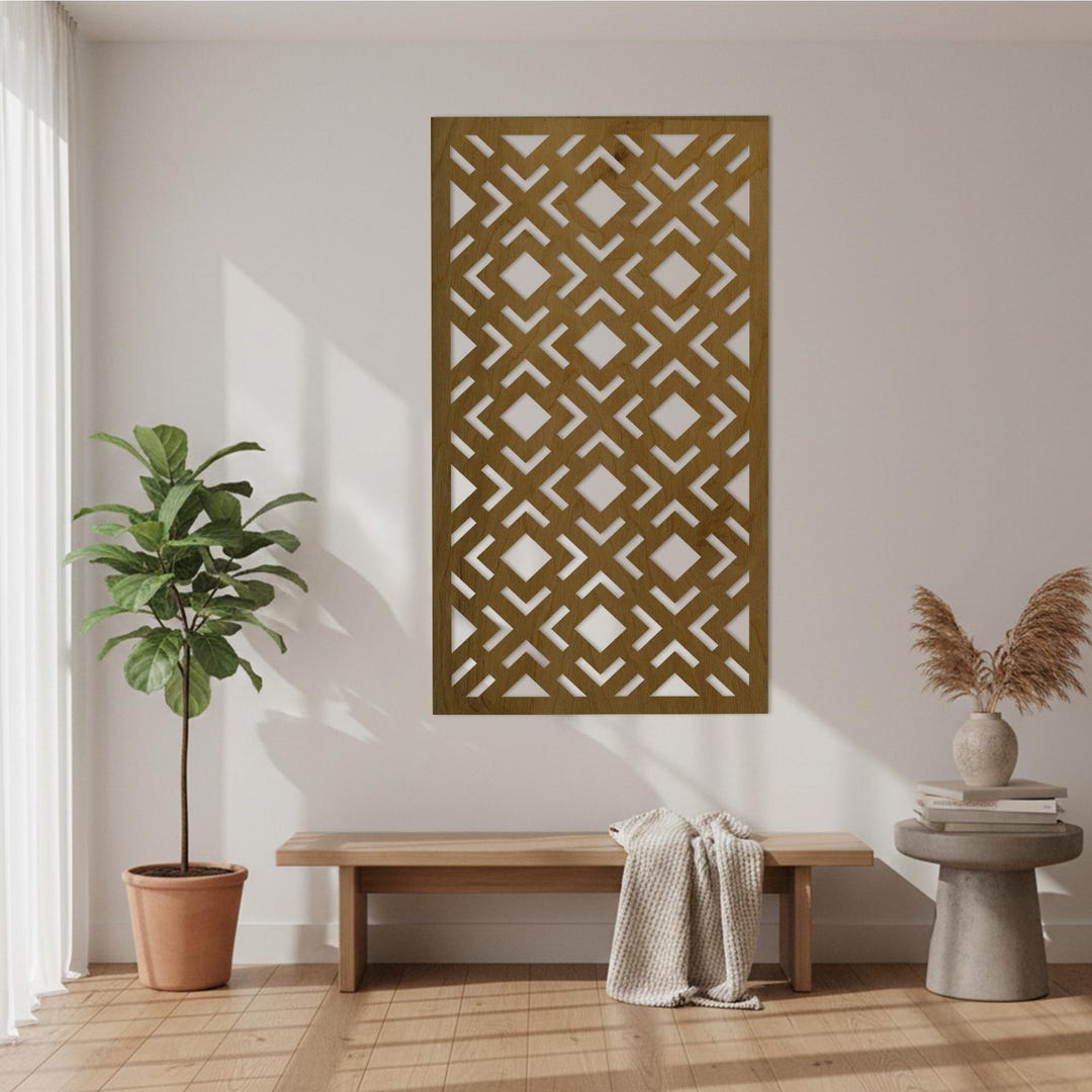 Geometric Wall Panel, Geometric Panel, Modern Wood Panel, Wood ...