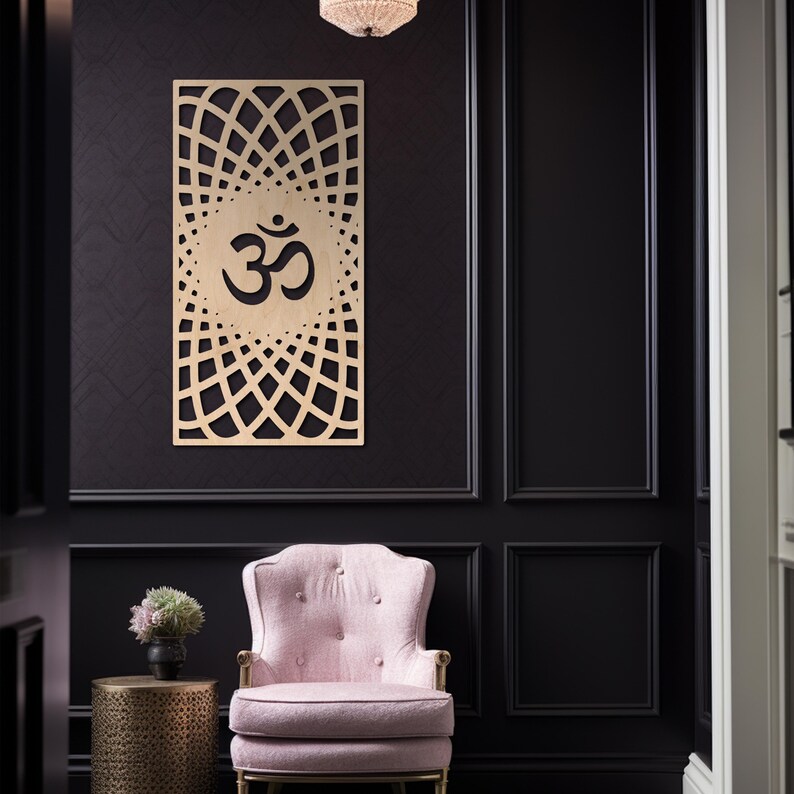 Wooden Om Wall Art, Om Wooden Wall Hanging, Om Wooden Panel, Wooden Om ...
