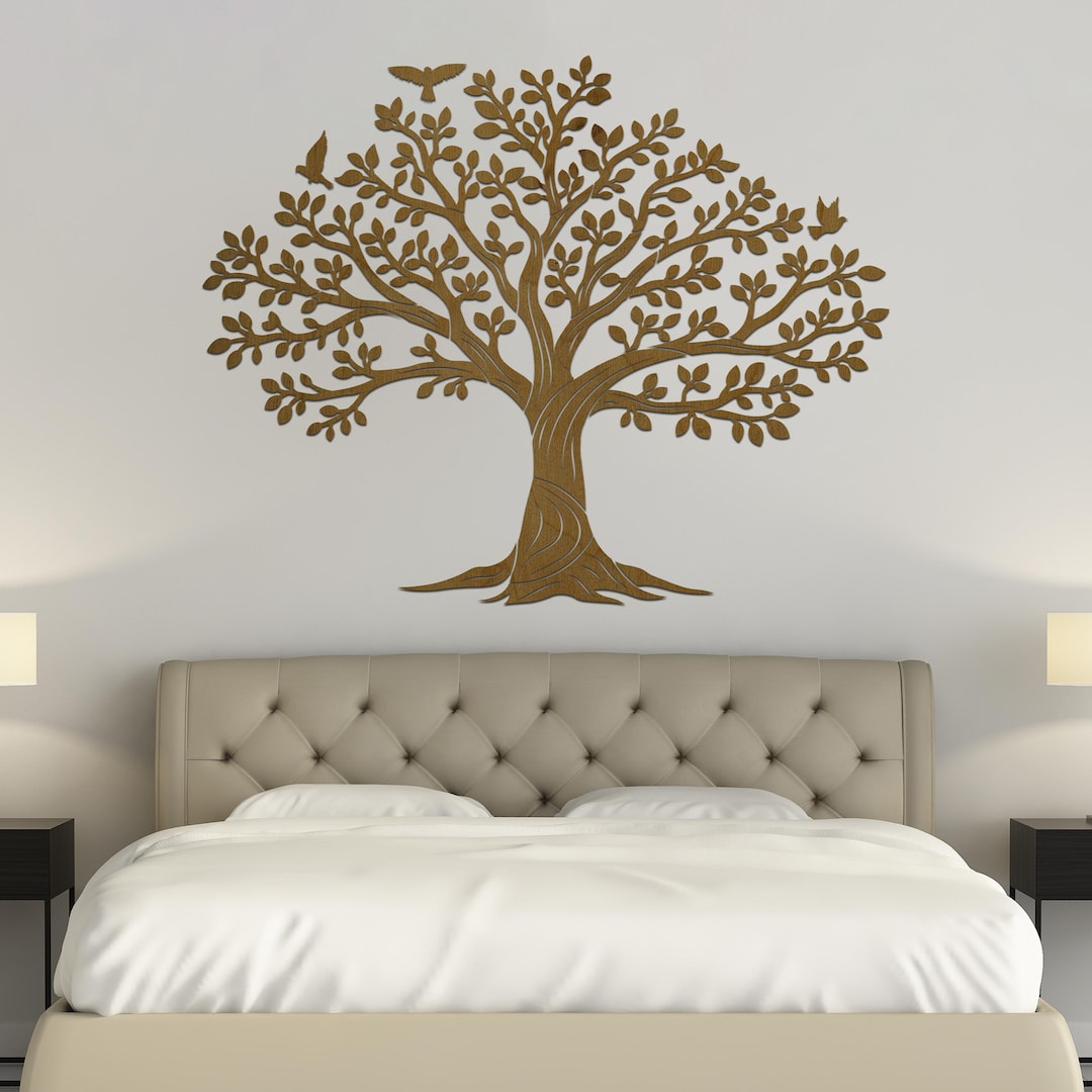 Wooden Tree Wall Decoration, Wooden Tree Wall Art, Tree Wall Decoration ...