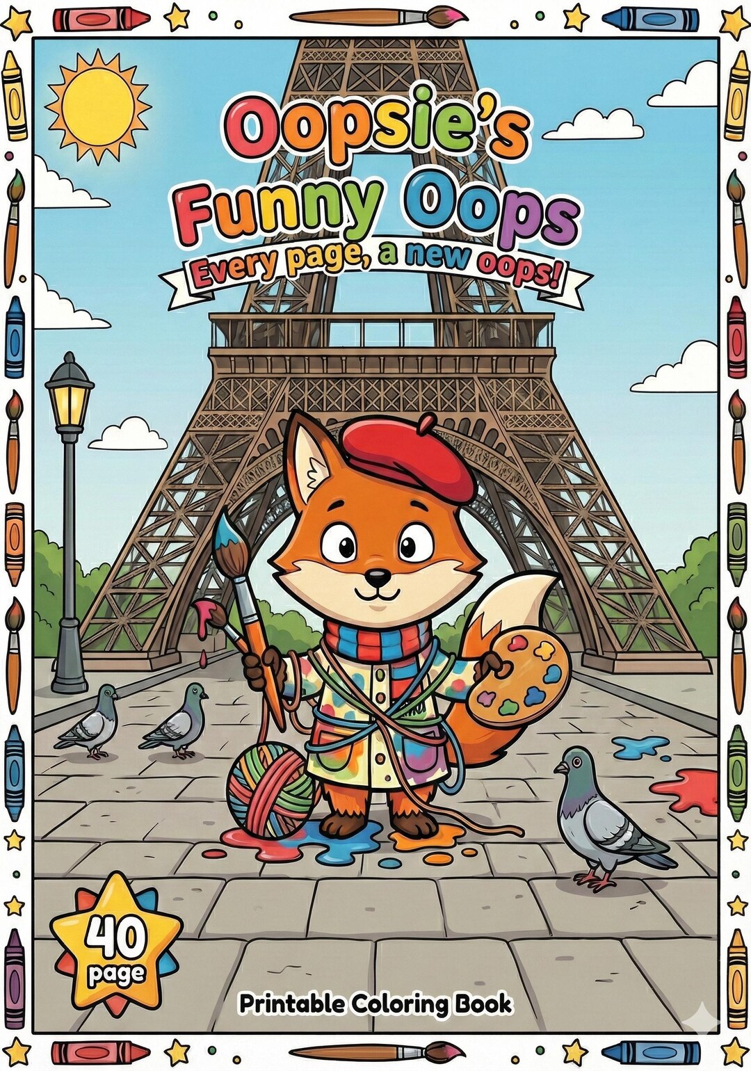 Oopsie Coloring Book for Kids | 40 Fun Pages | Printable PDF | Instant ...