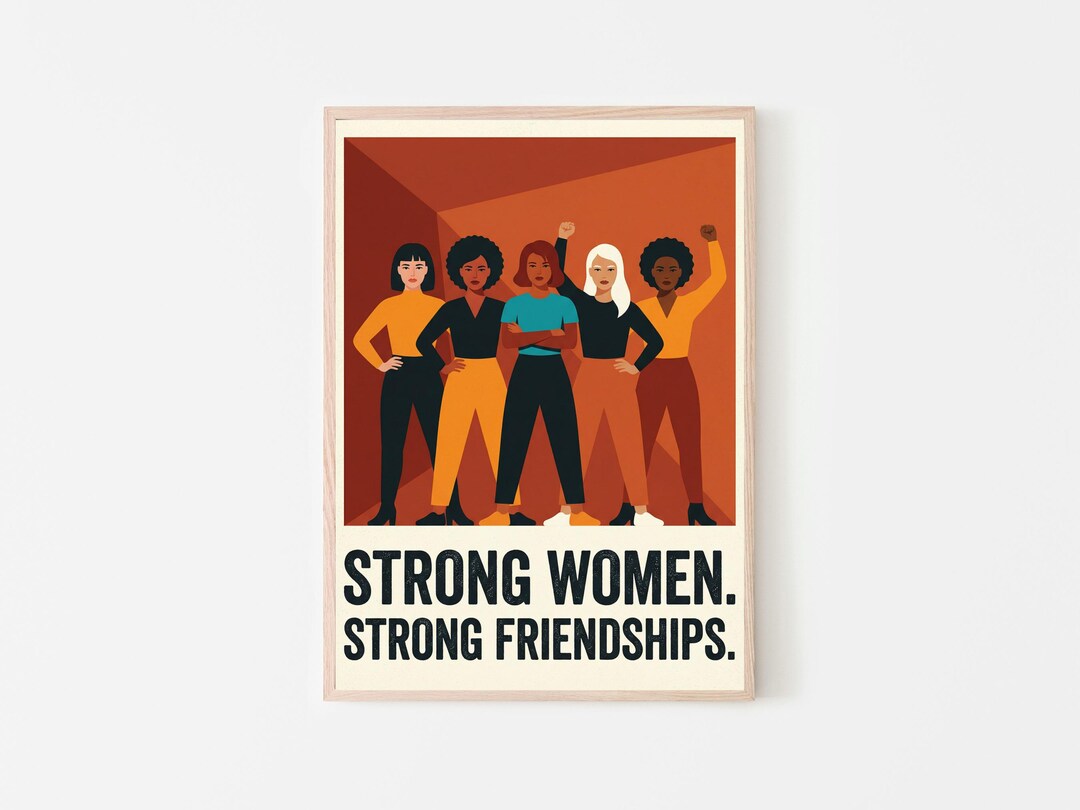 Strong Women Quote Poster, Feminist Wall Decor for Women's Day - Etsy