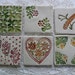 Handmade Ceramic Tile Wood Block Flower Design - Etsy