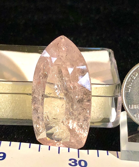 Morganite Faceted Stone from Tourmaline Queen Mine California | Etsy