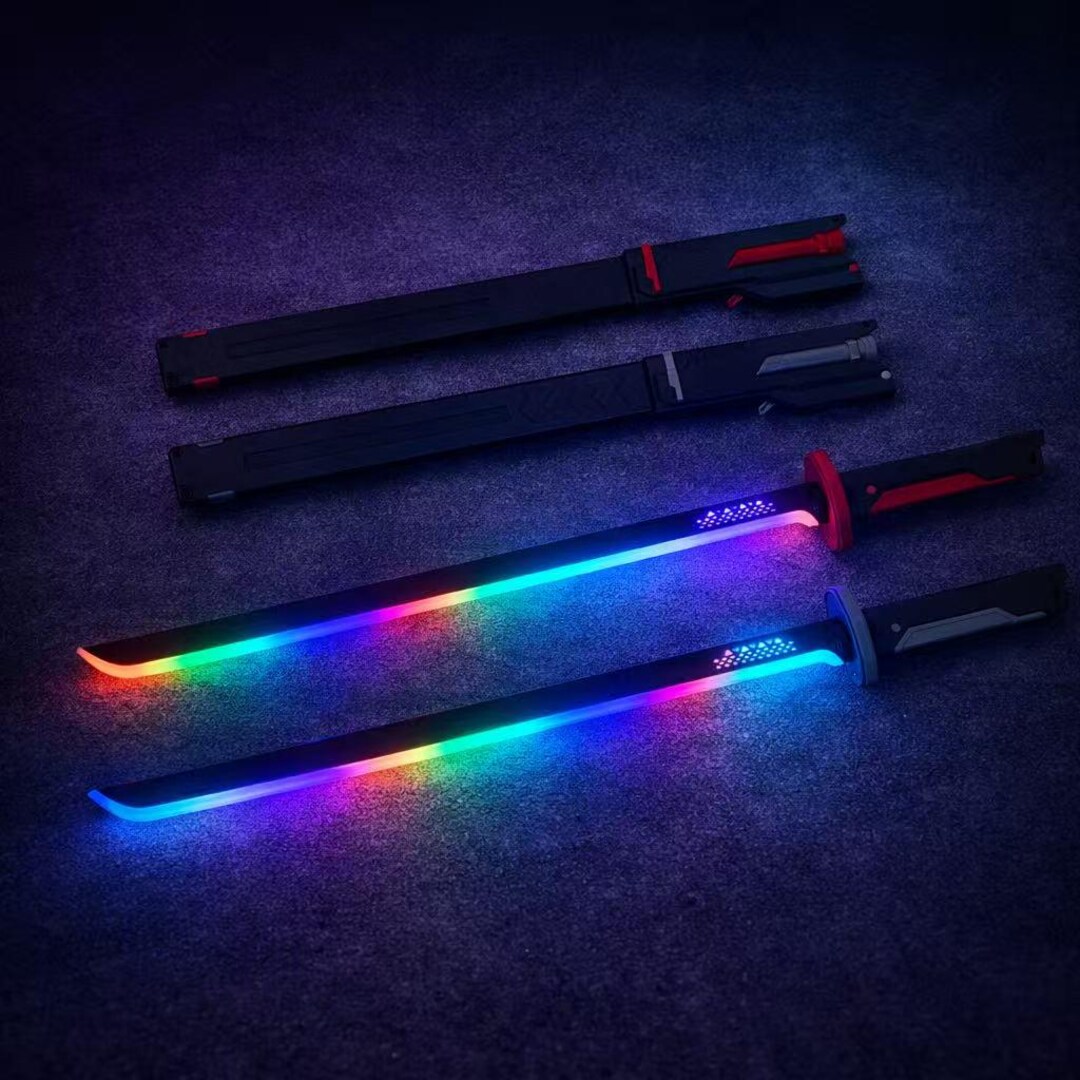 Custom LED Lightsaber 8-color Mode Glowing Cosplay Prop Sword Cyberpunk ...