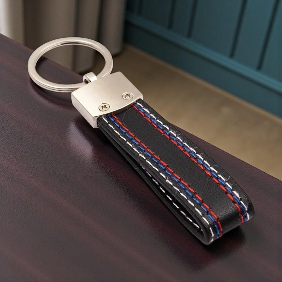 Leather Keychain Featuring a Car Logo — a Stylish Leather Keyring and ...