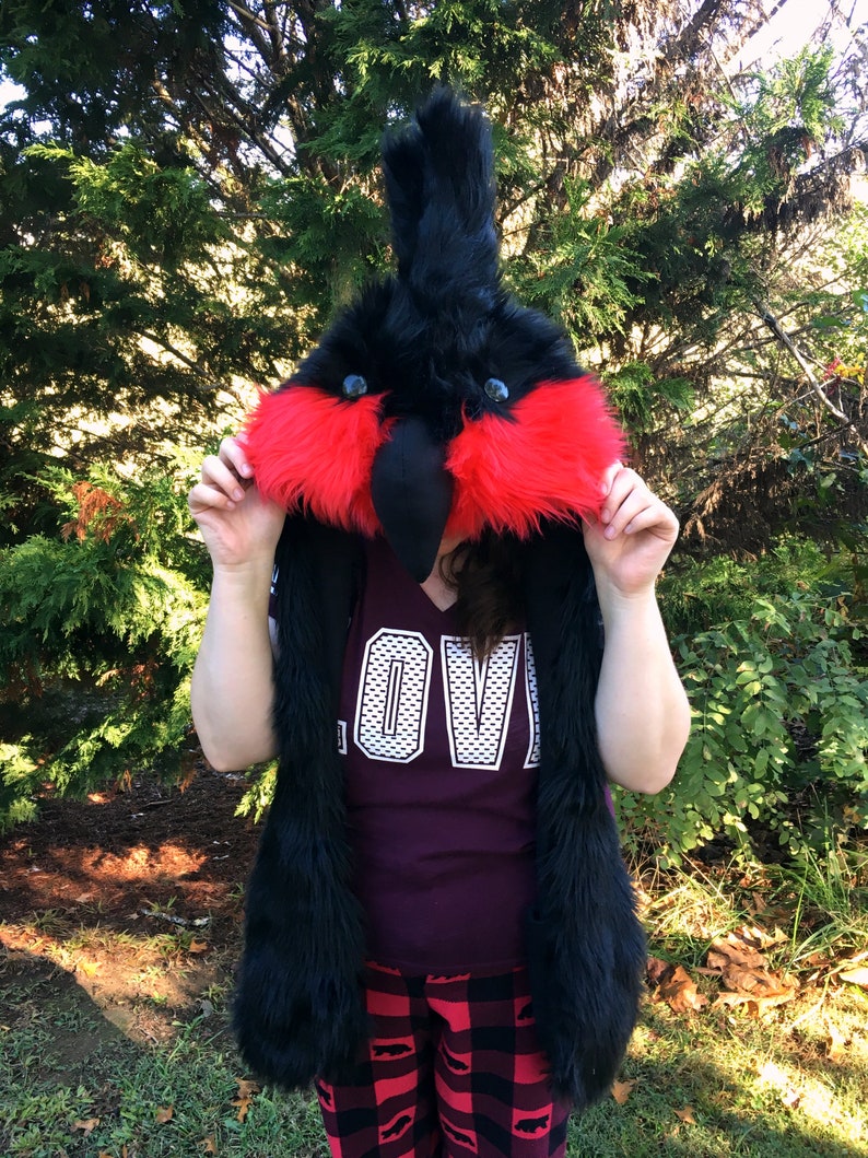 Black Palm Cockatoo Scoodie Parrot Hood Parrot Costume - Etsy