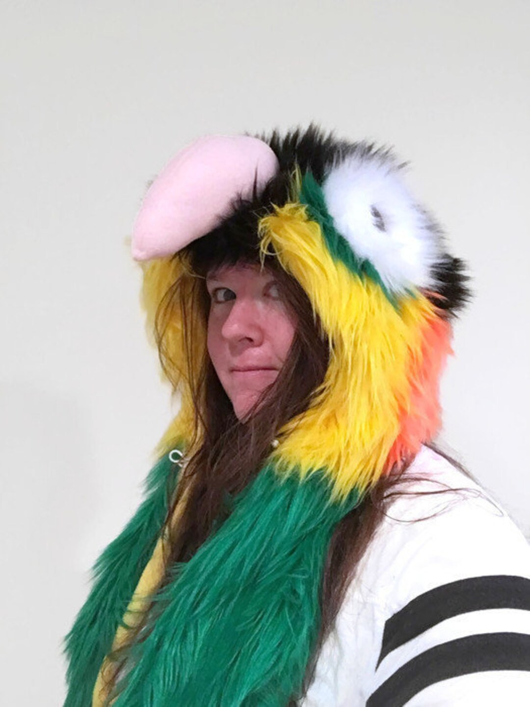 Black Capped Caique Scoodie Parrot Hood Parrot Costume - Etsy