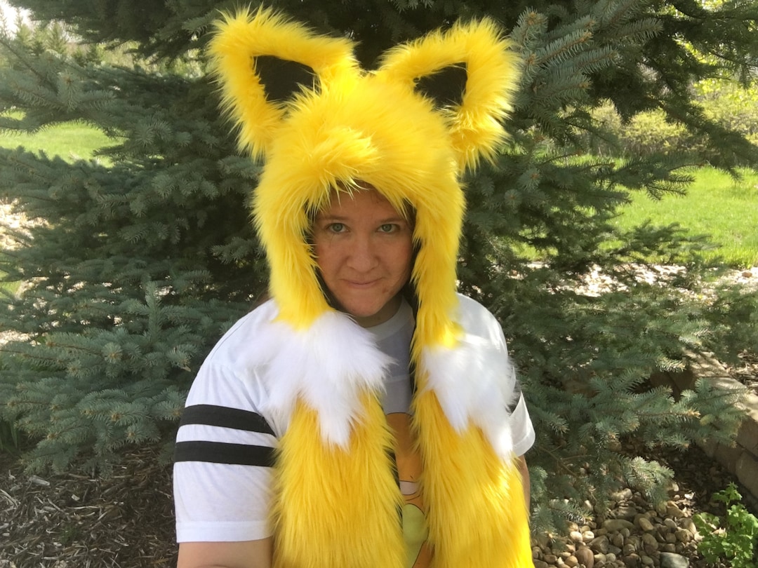 Jolteon Eeveelutions Scoodie | Hood | Pokemon Hat - Etsy