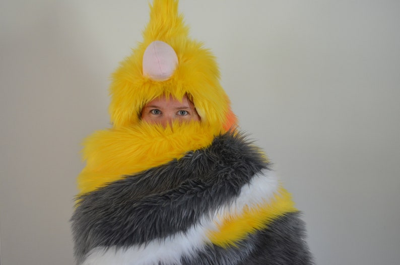 Cockatiel Hooded Cape Cockatiel Costume Parrot Costume - Etsy