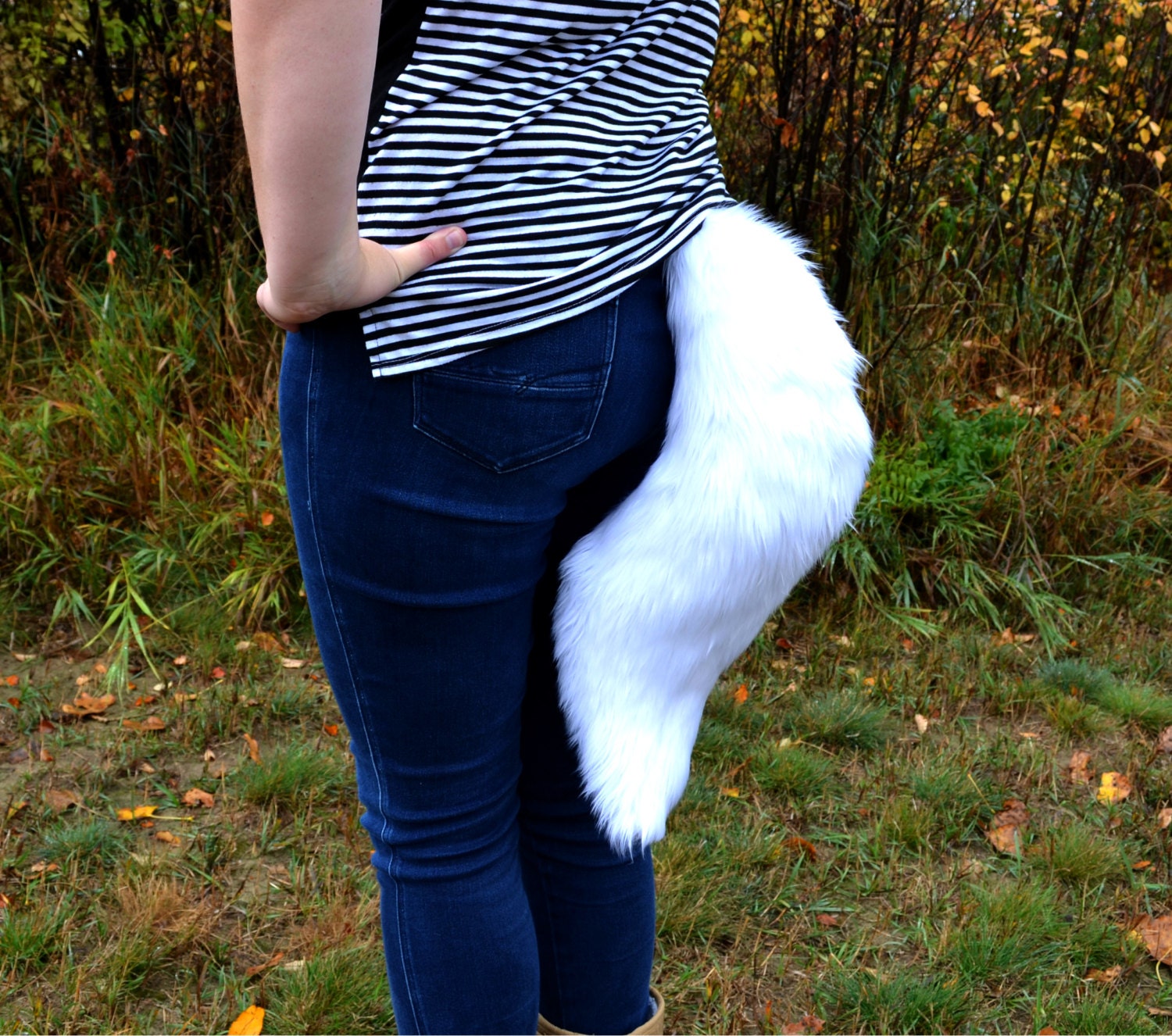 White Wolf Tail | Etsy