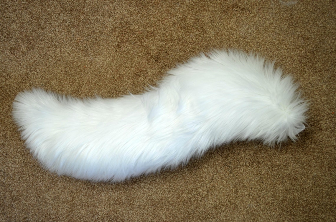 White Wolf Tail | Etsy