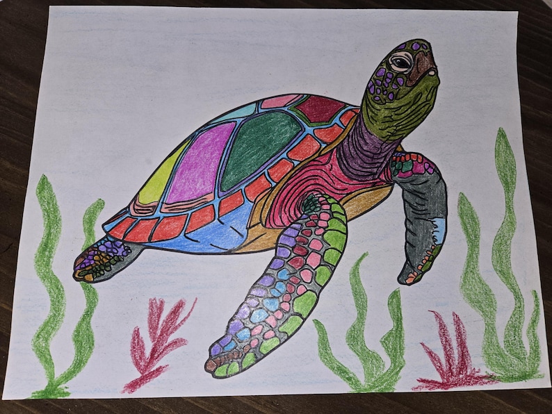Sea Turtle Printable Painting Template – Beginner Friendly Reusable Art ...