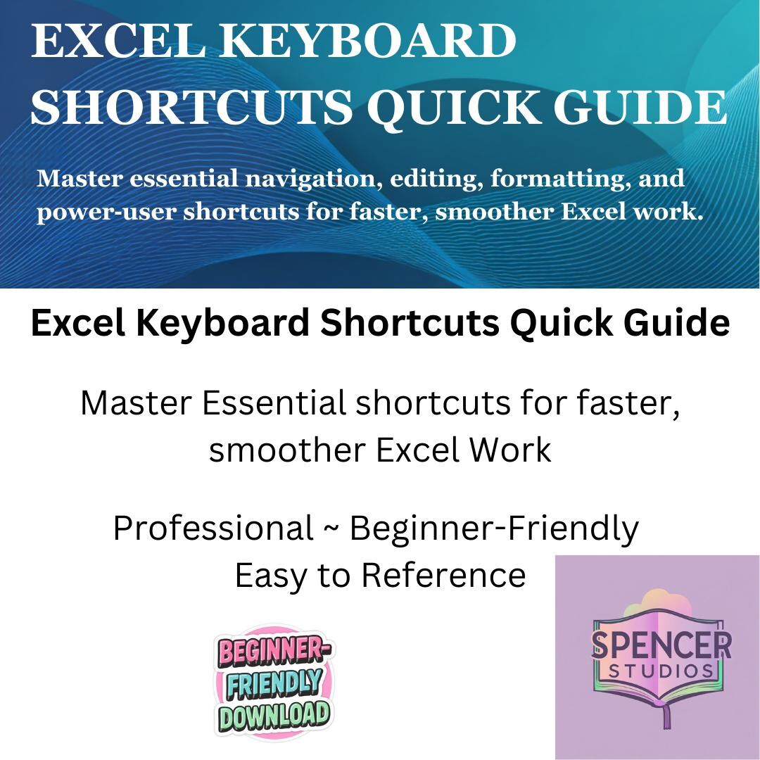 Excel Keyboard Shortcuts Quick Guide • Excel Hotkeys Cheat Sheet ...