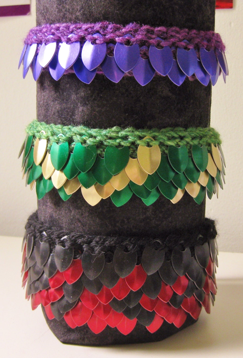 Knit Your Own Scale Mail Choker With Craftymutt's Simple Knitting ...