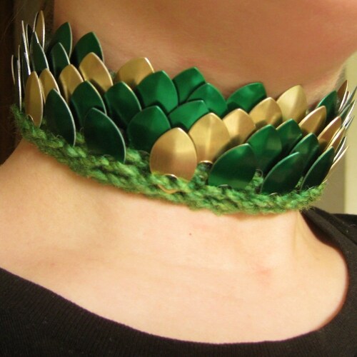 Knit Your Own Scale Mail Choker With Craftymutt's Simple - Etsy