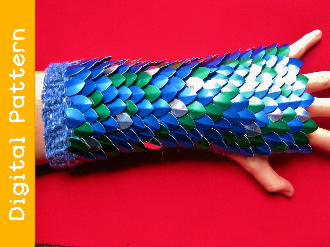 Knit Your Own Scale Mail Gloves With Craftymutt's Super Simple Knitting ...