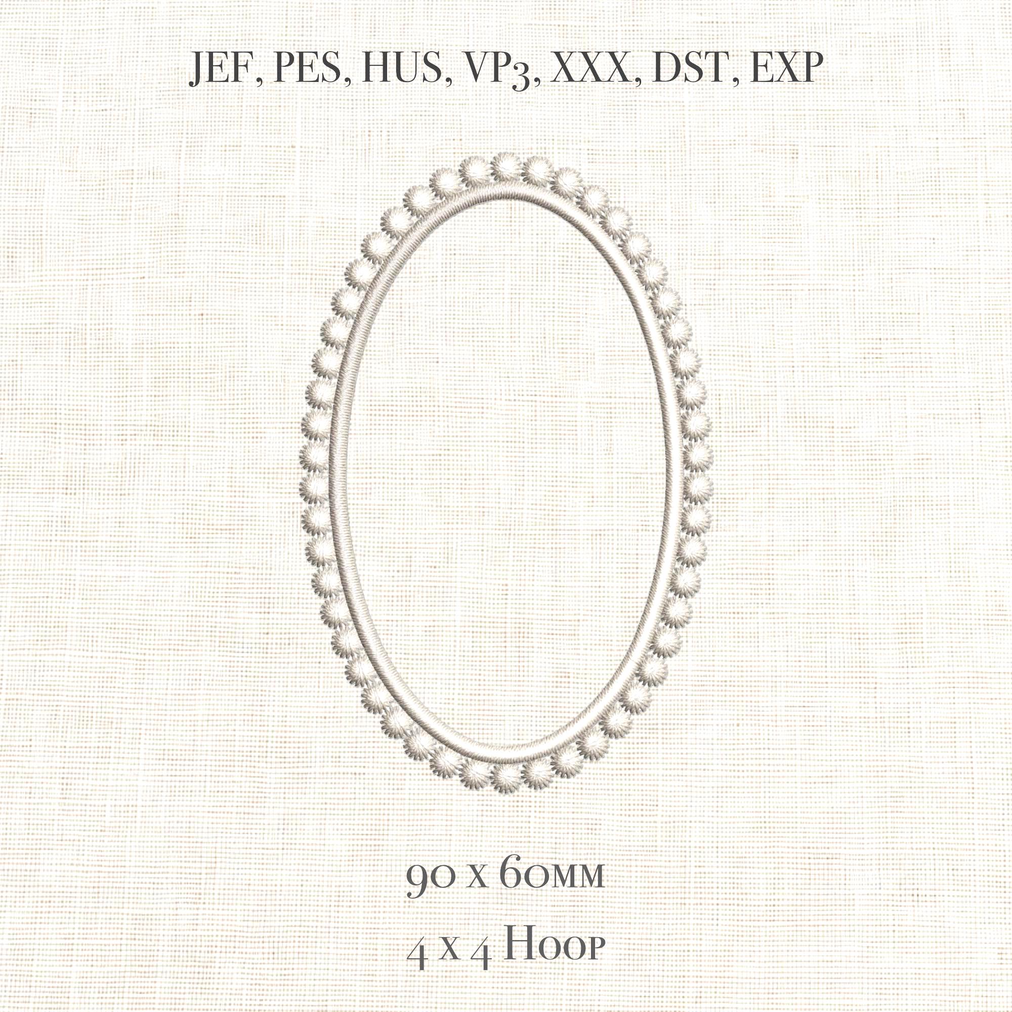 Frame Embroidery Design - Heirloom Bead Frame - Machine Embroidery File ...