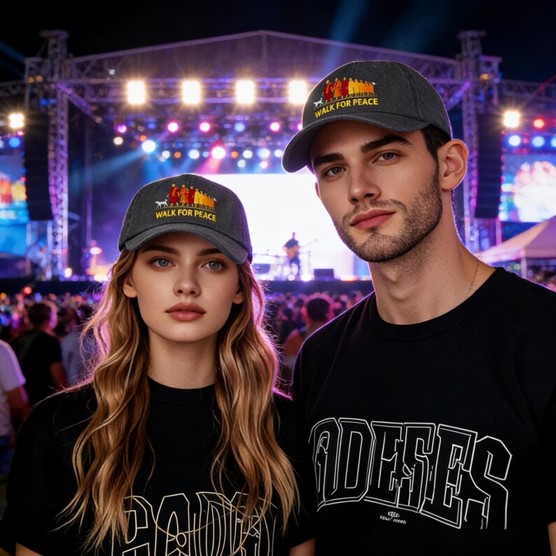 Walk for Peace Washed Cotton Baseball Cap, Buddhist Monks Zen Hat ...