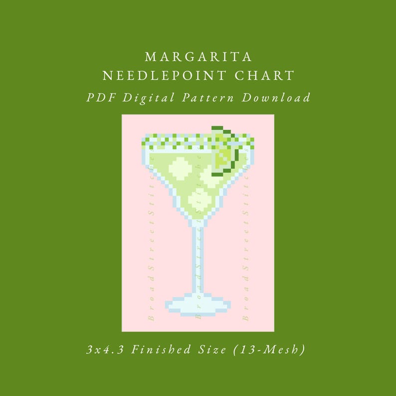 Margarita Needlepoint Chart - PDF Digital Pattern Download - Etsy
