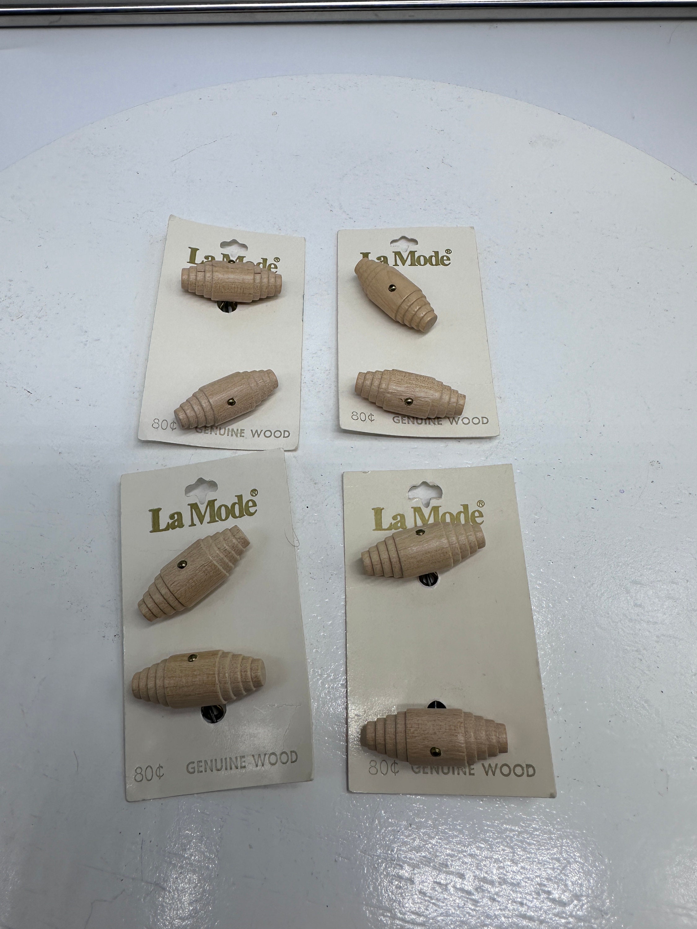 Vintage 80's Toggle Shank Wood Button's Lot of #8 by La Mode -1 1/4" - Etsy