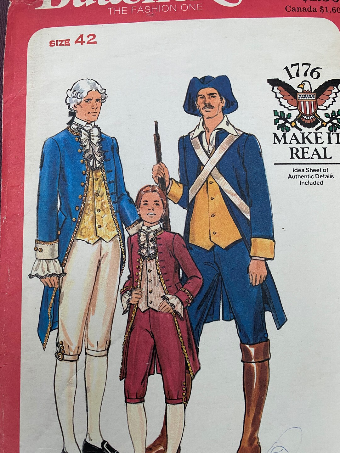 Vintage 70's Butterick #4207 Sewing Pattern Halloween Costume Men's ...