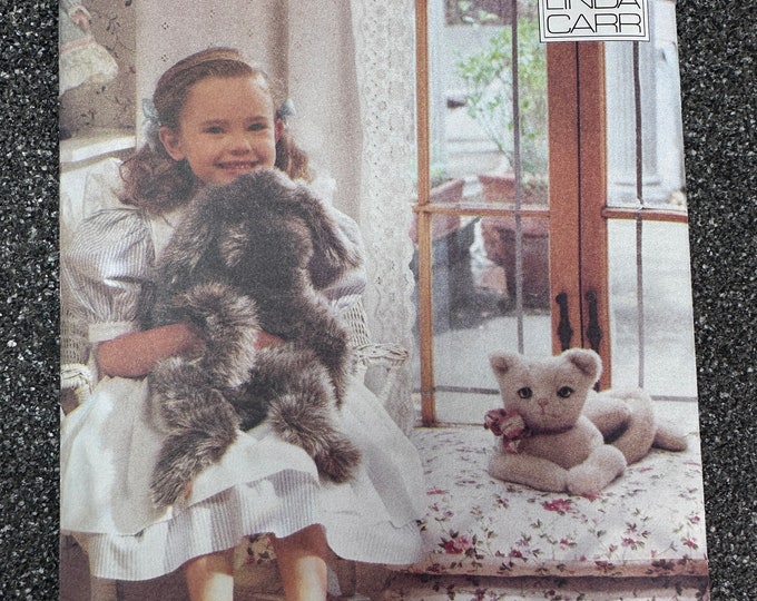 Vintage 90's Vogue #8832 Sewing Pattern Stuffed Large Animals Laying ...
