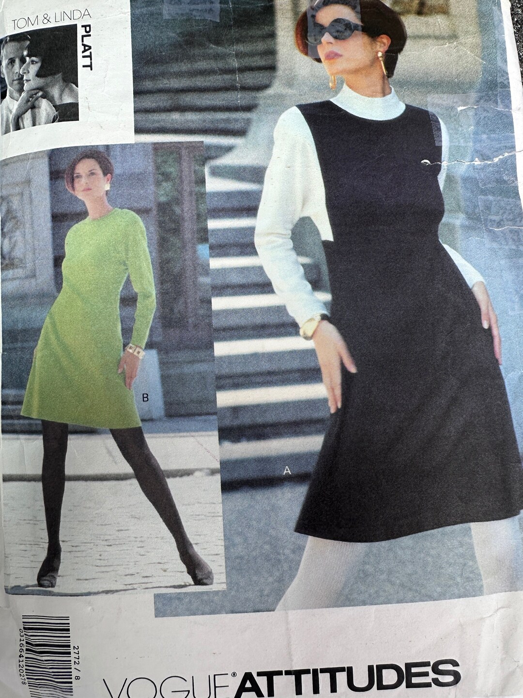 Vintage 90's Vogue #2772 Sewing Pattern Women's Fitted A-line Dress by ...