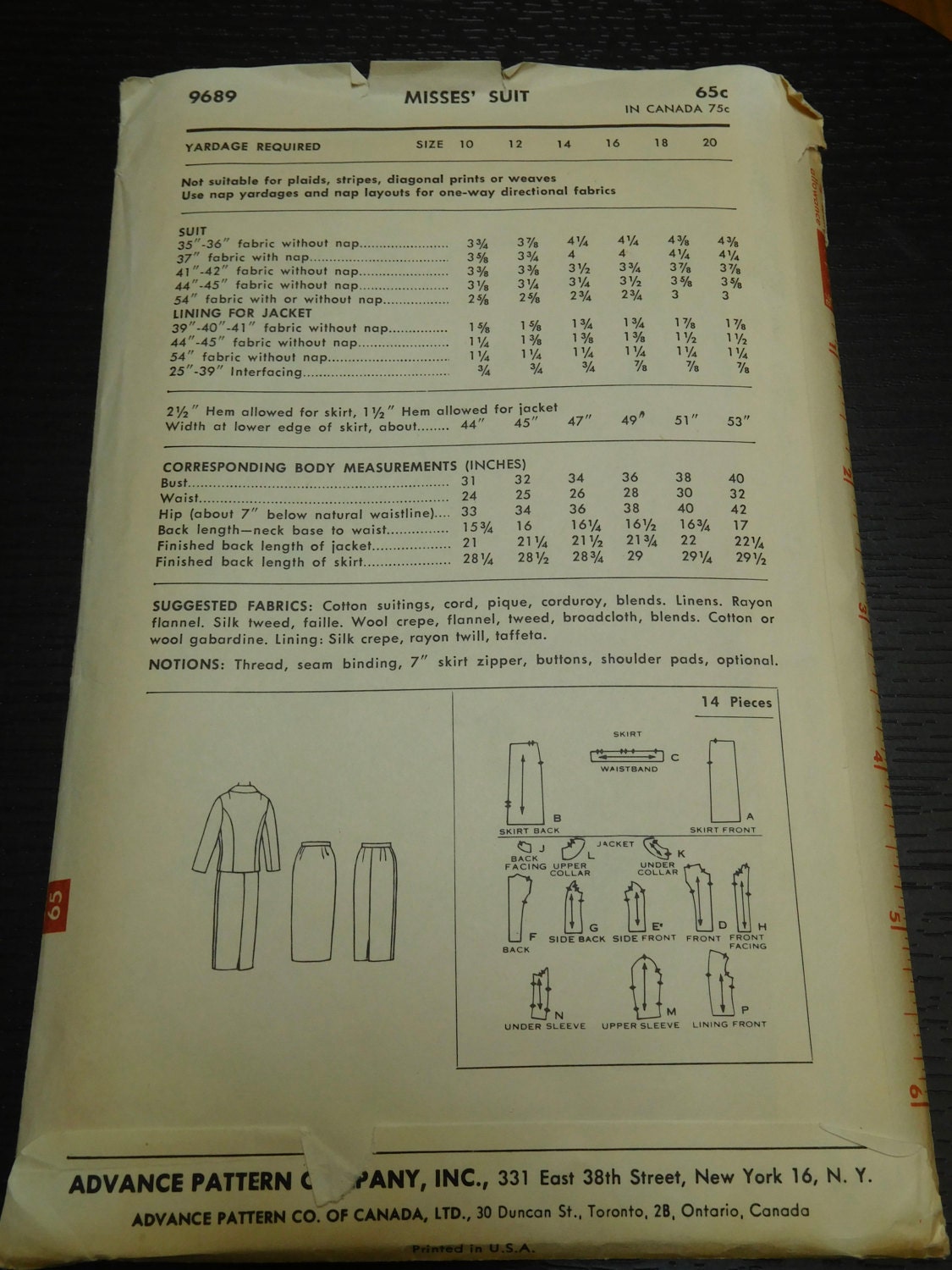 Vintage 60's Advance 9689 Sewing Pattern Women's - Etsy