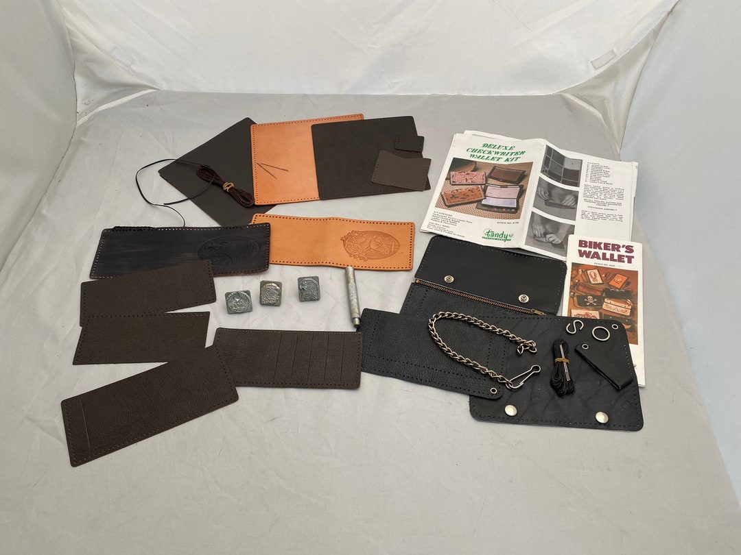 Vtg Lot of tandy Leather Kits Bikers Wallet - Etsy