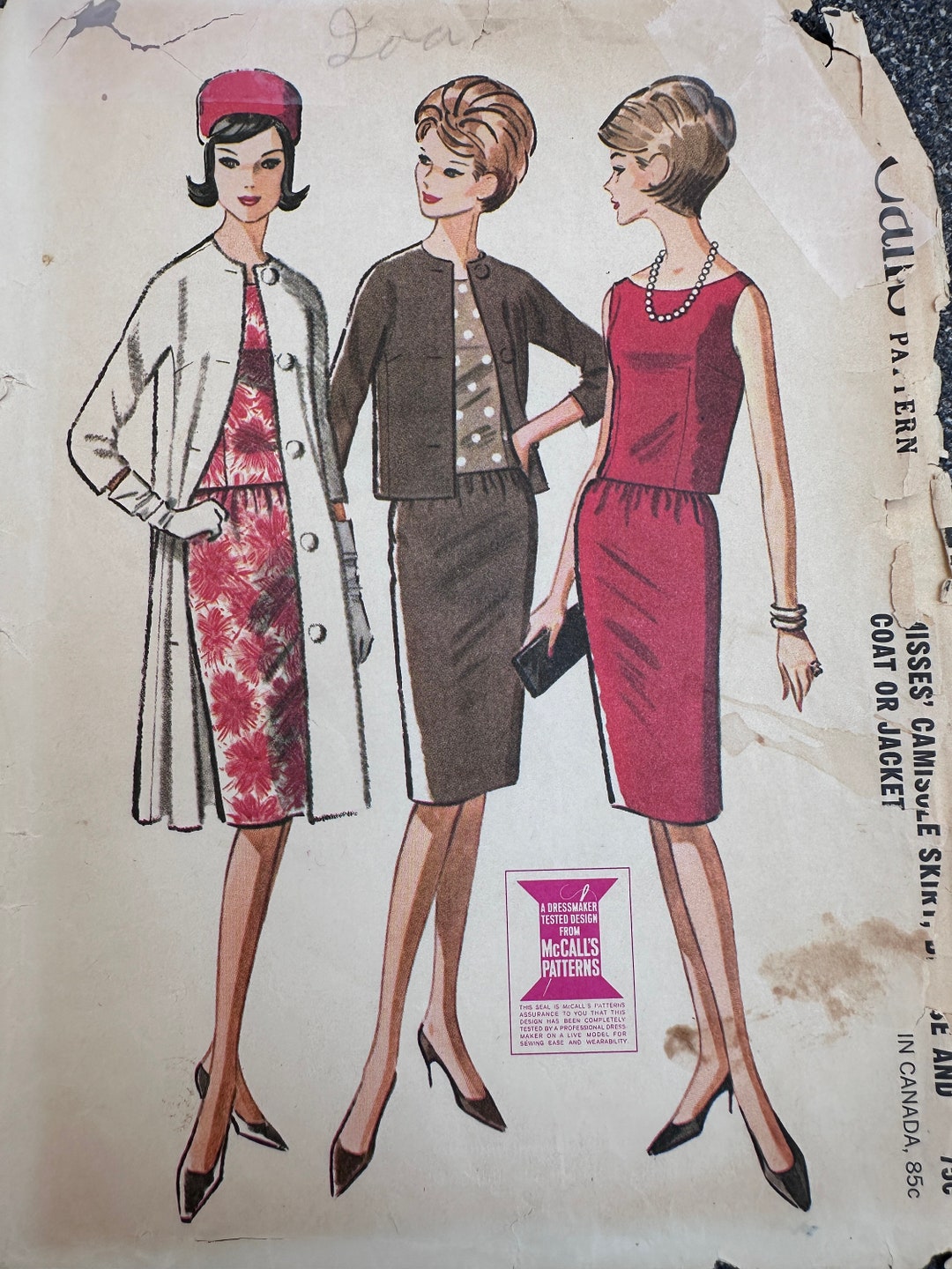 Vintage 60's Mccall's #7079 Sewing Pattern Women's Co-ord's Camisole ...