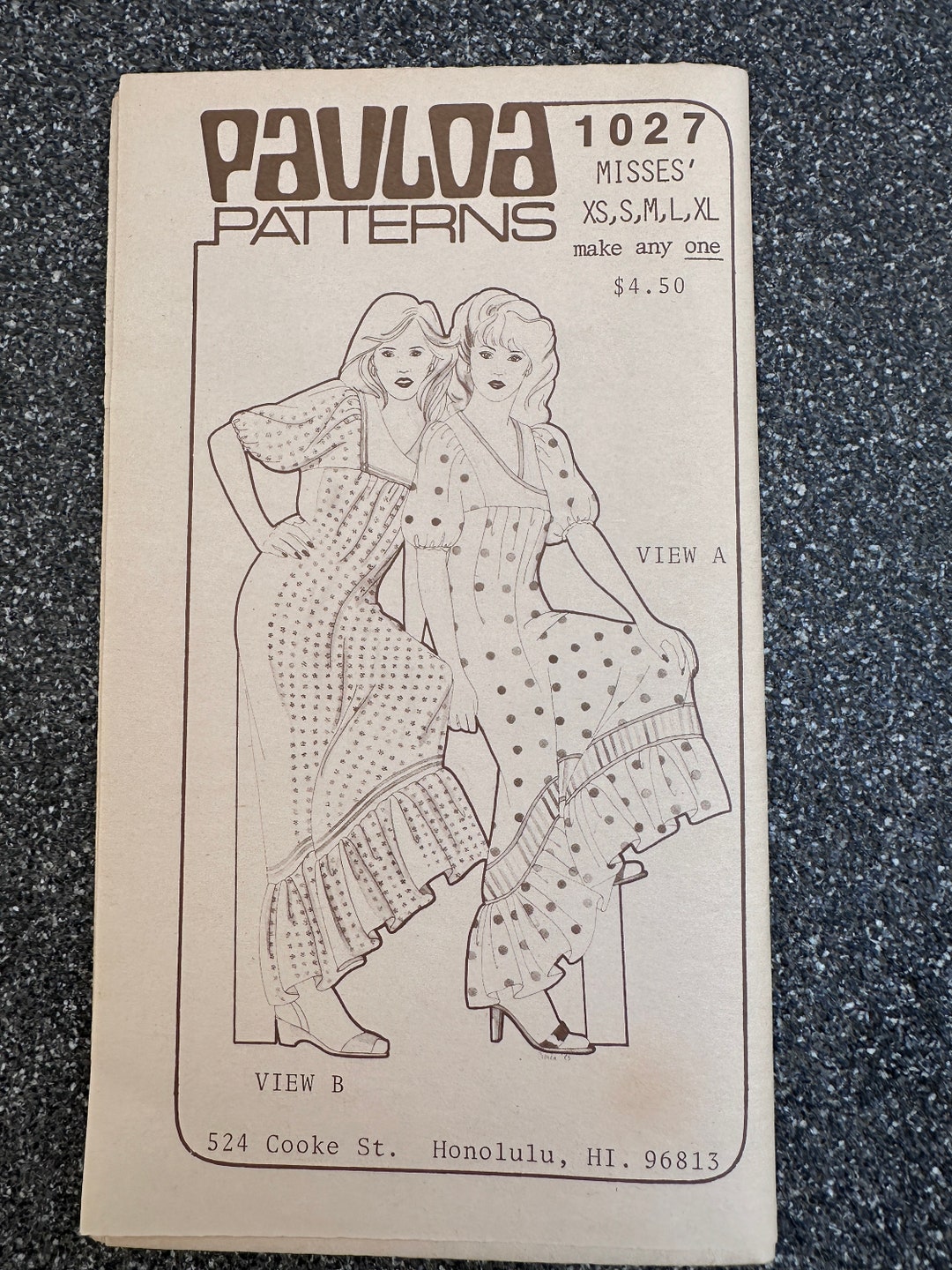 Vintage 70's Pauloa 1027 Sewing Pattern Women's Hawaiin Sytle Loose ...