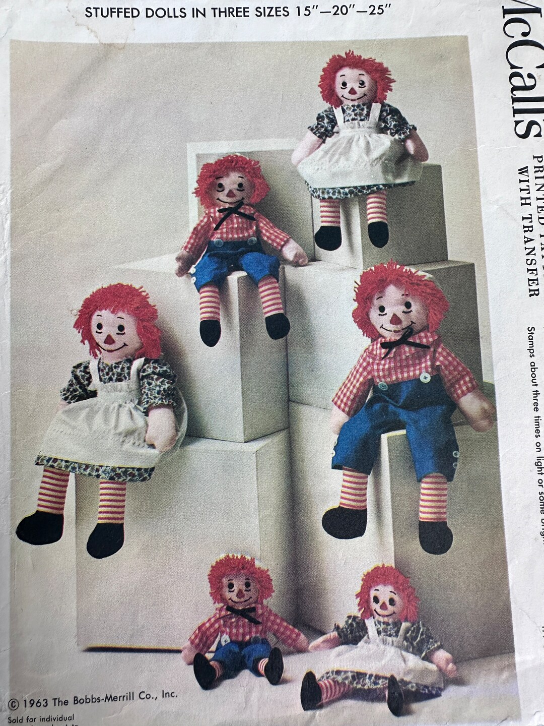 Vintage 60's Mccall's 6941 Sewing Pattern Raggedy Ann & Andy Dolls ... Vintage 60's Mccall's 6941 Sewing Pattern Raggedy Ann & Andy Dolls ...