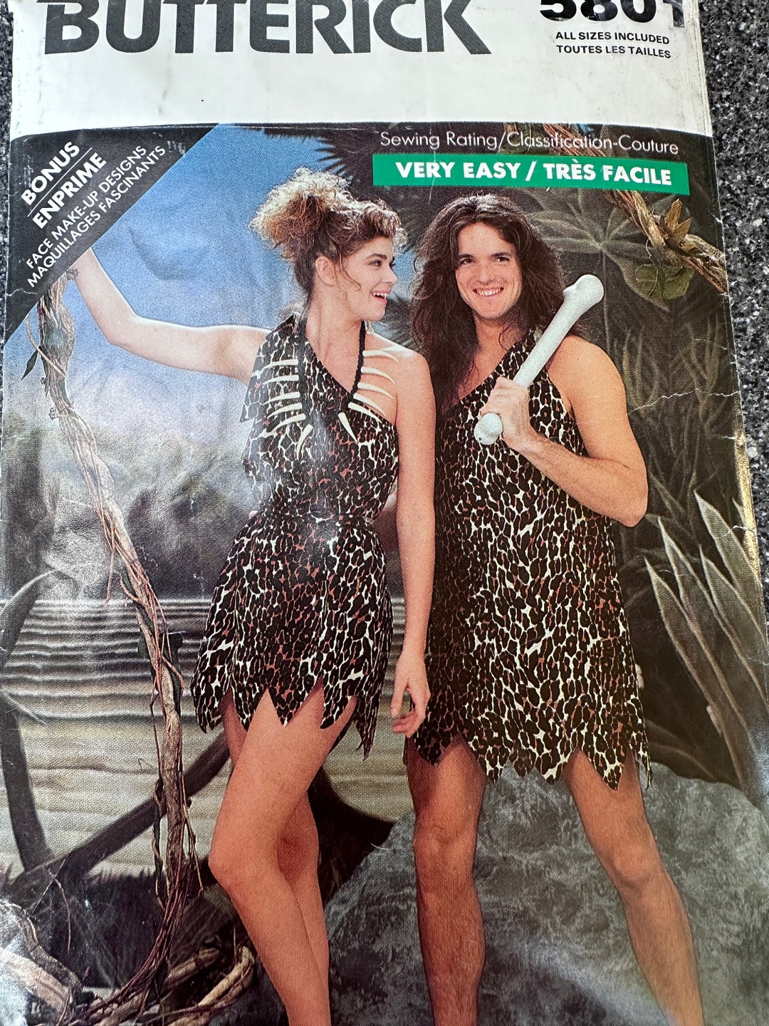 Vintage 80's Mccalls #5801 Sewing Pattern Adult's Halloween Costume ...
