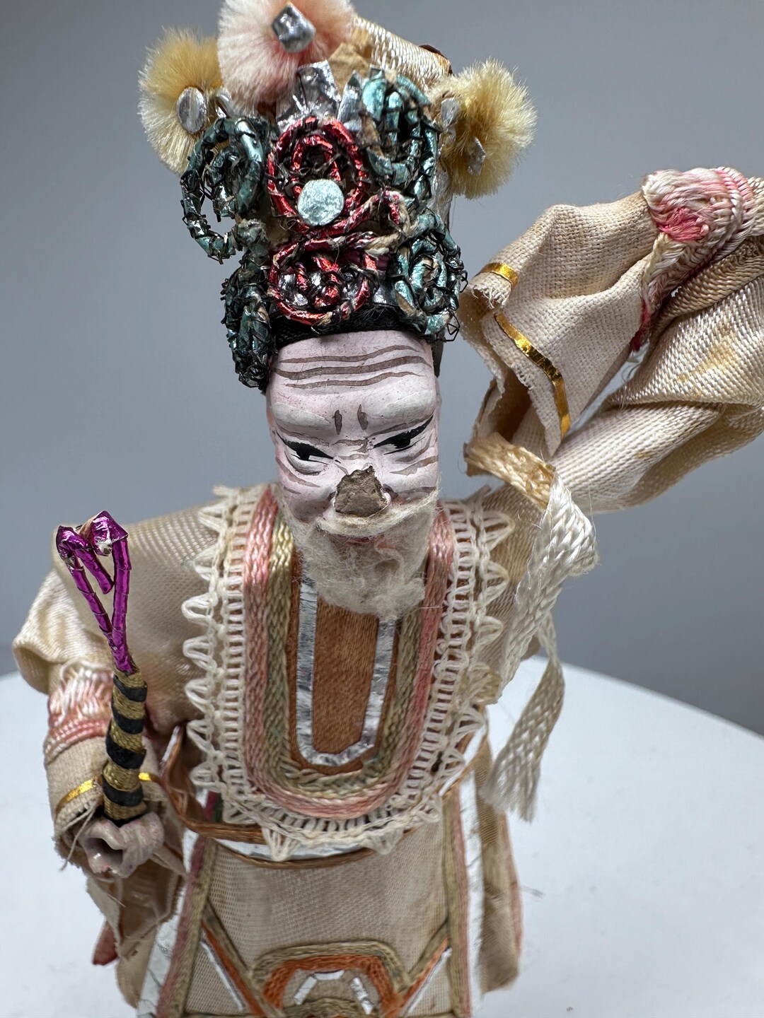 Antique Chinese Opera Doll Made in Hong Kong on Wood Stand 6 Tall - Etsy