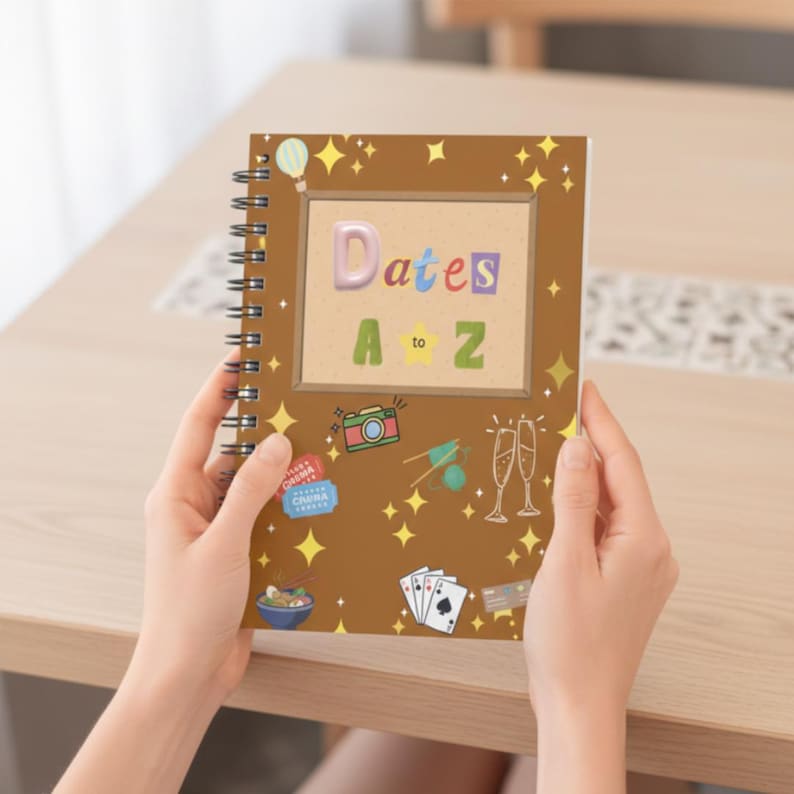 Dates A to Z Alphabet Date Memory Book | Couples Date Ideas Journal ...