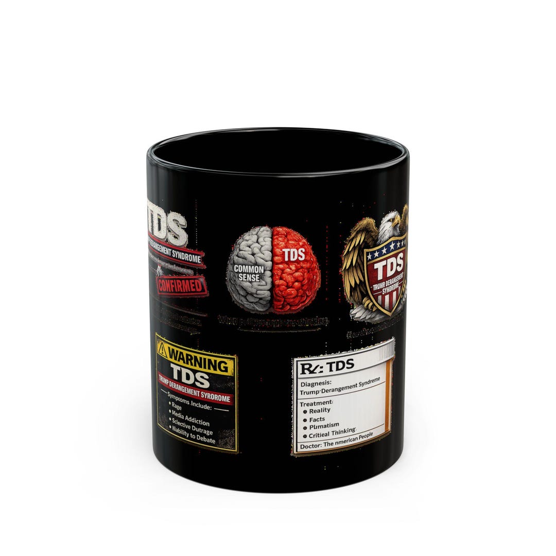TDS Brain Logo Mug | Black Ceramic Mug, 11oz or 15oz - Etsy