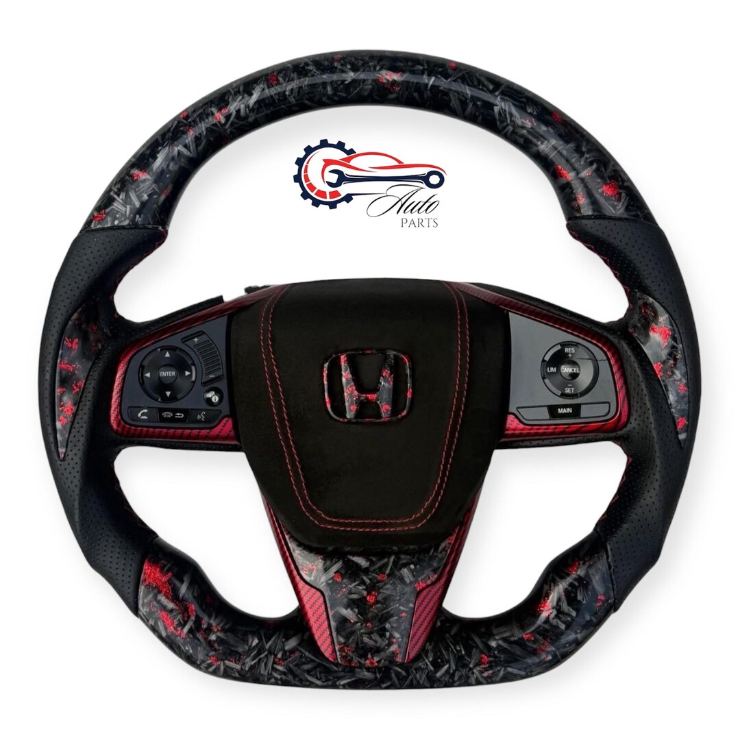 Honda Civic 10th Gen 2016-2021 Forged Carbon Fiber Steering Wheel With ...