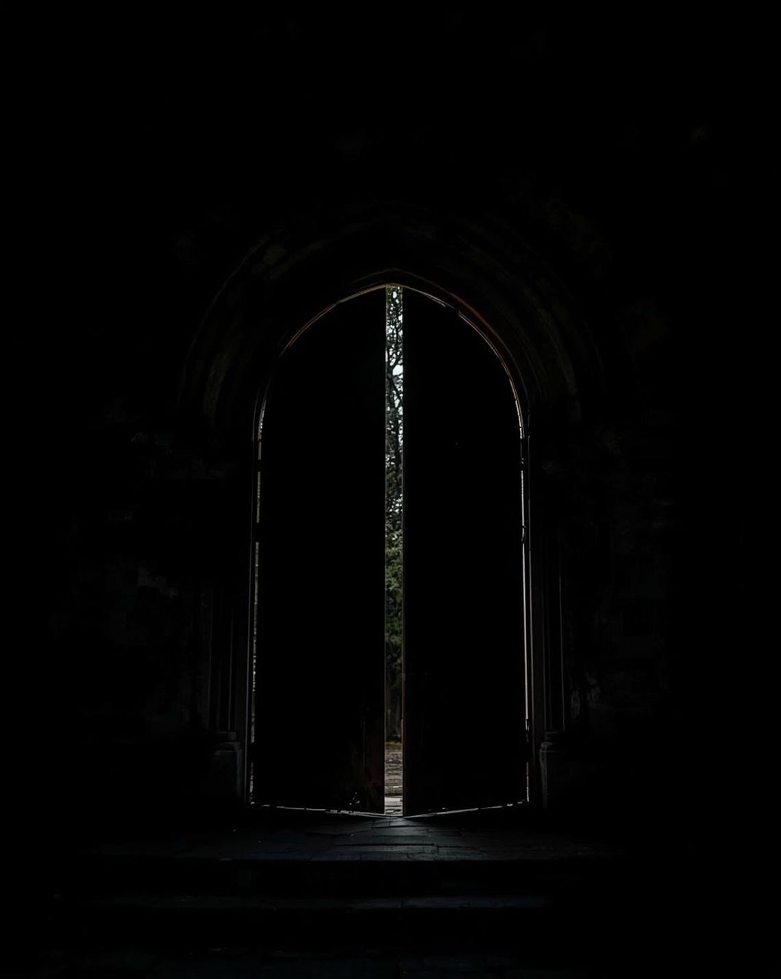 Dark Cathedral Door Print, Gothic Liminal Space Art (digital Download ...